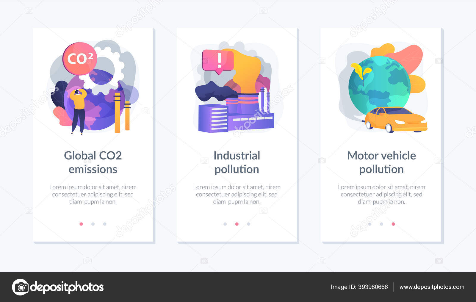 Polluting energy app interface template. Stock Vector Image by ©VisualGeneration #393980666