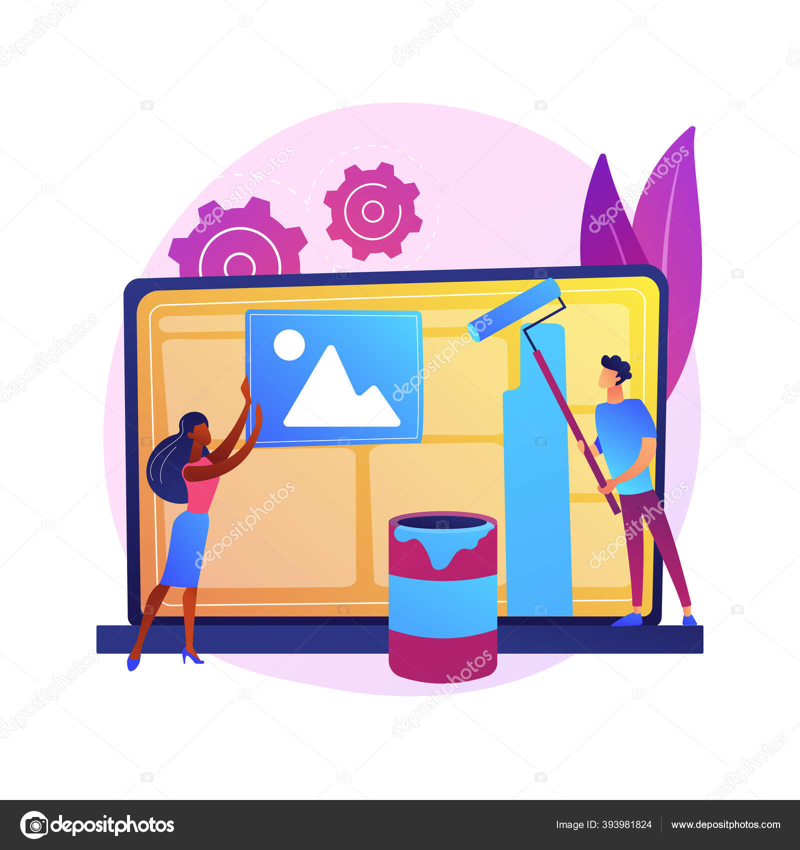 Graphic design video tutorial vector concept metaphor. Stock ...