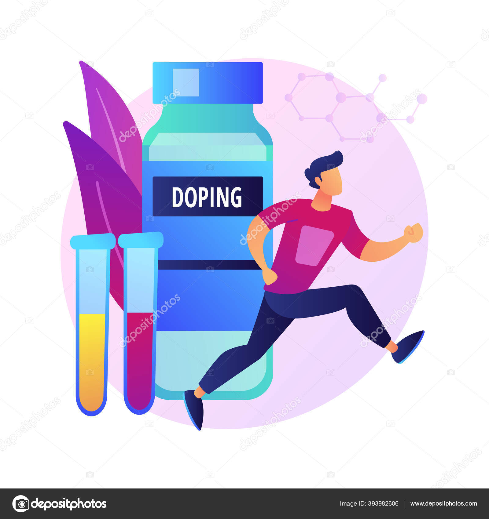 Image vectorielle Métaphore du concept de vecteur d'essai de dopage par ...