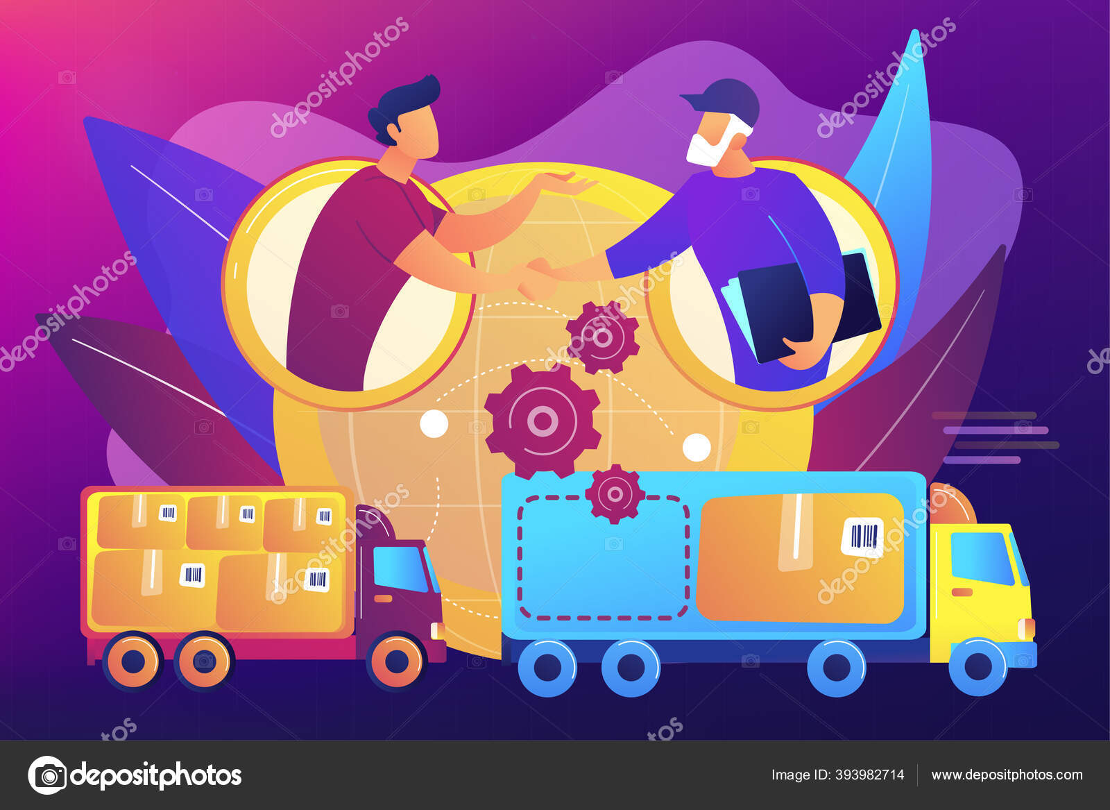 Collaborative logistics concept vector illustration Stock Vector by ...