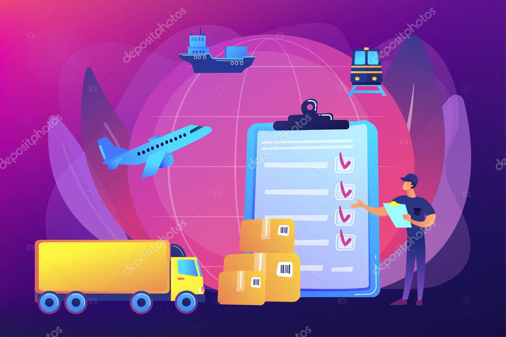 Aduana concepto vector ilustración 2022