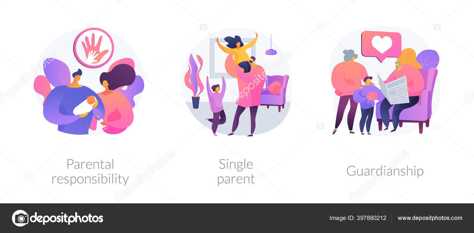 Child custody abstract concept vector illustrations. Stock Vector Image ...