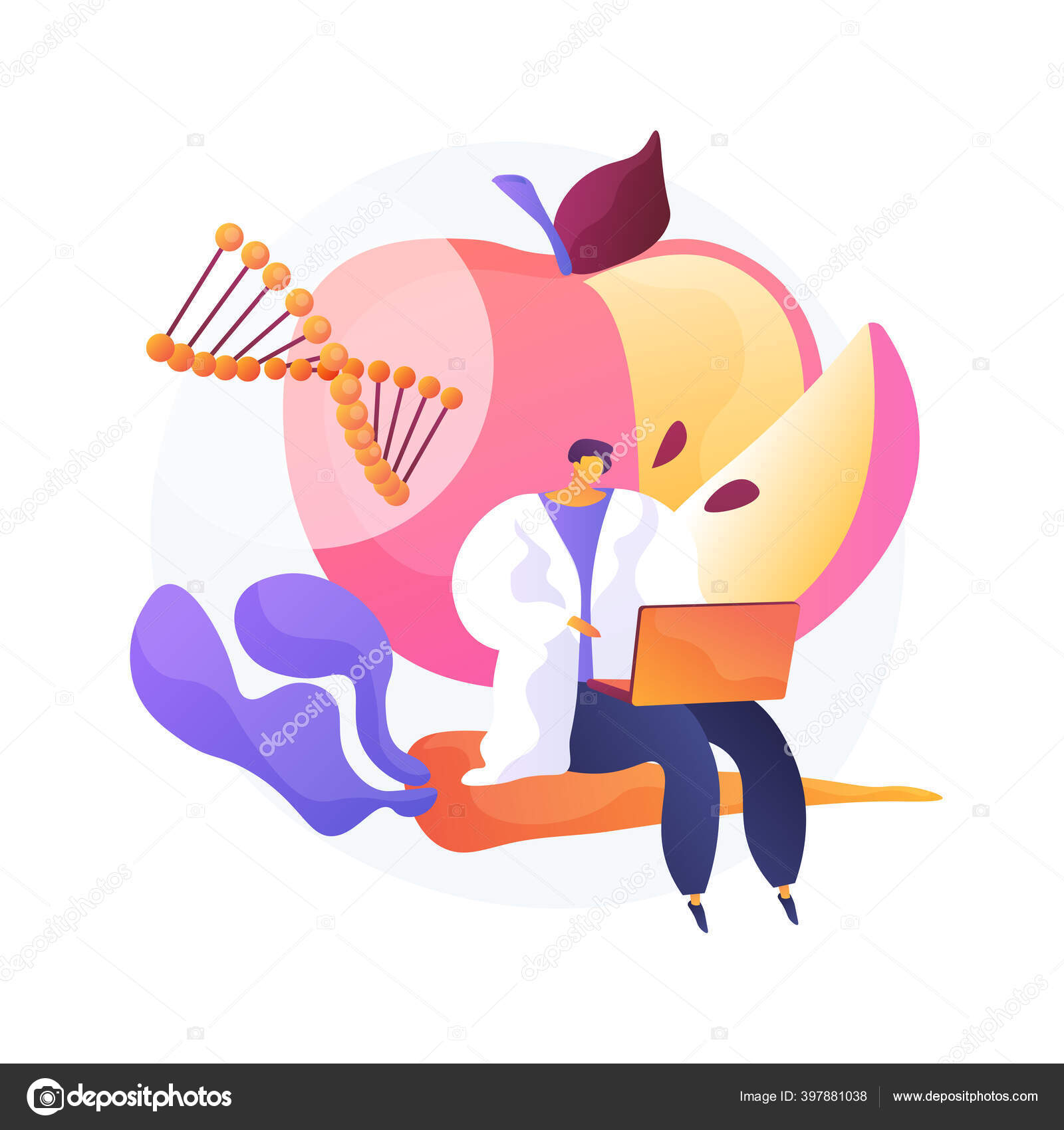 Genetically modified foods abstract concept vector illustration. Stock Vector by ...