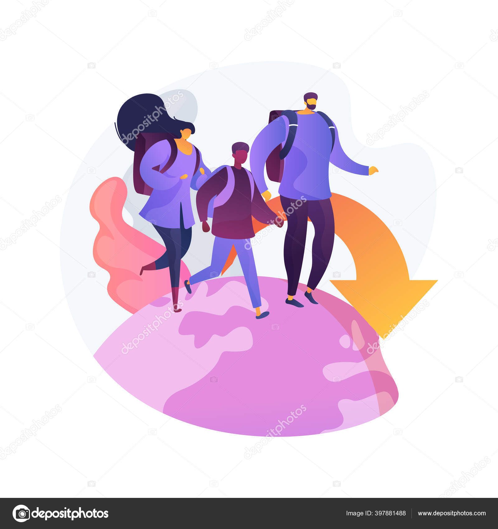 Migración interna concepto abstracto vector ilustración. Vector de ...