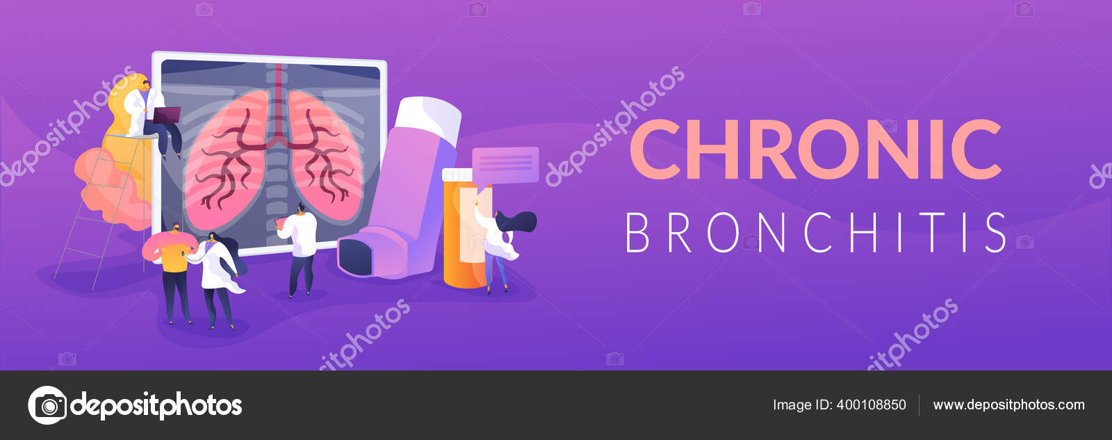 Chronic obstructive pulmonary disease concept banner header Stock ...