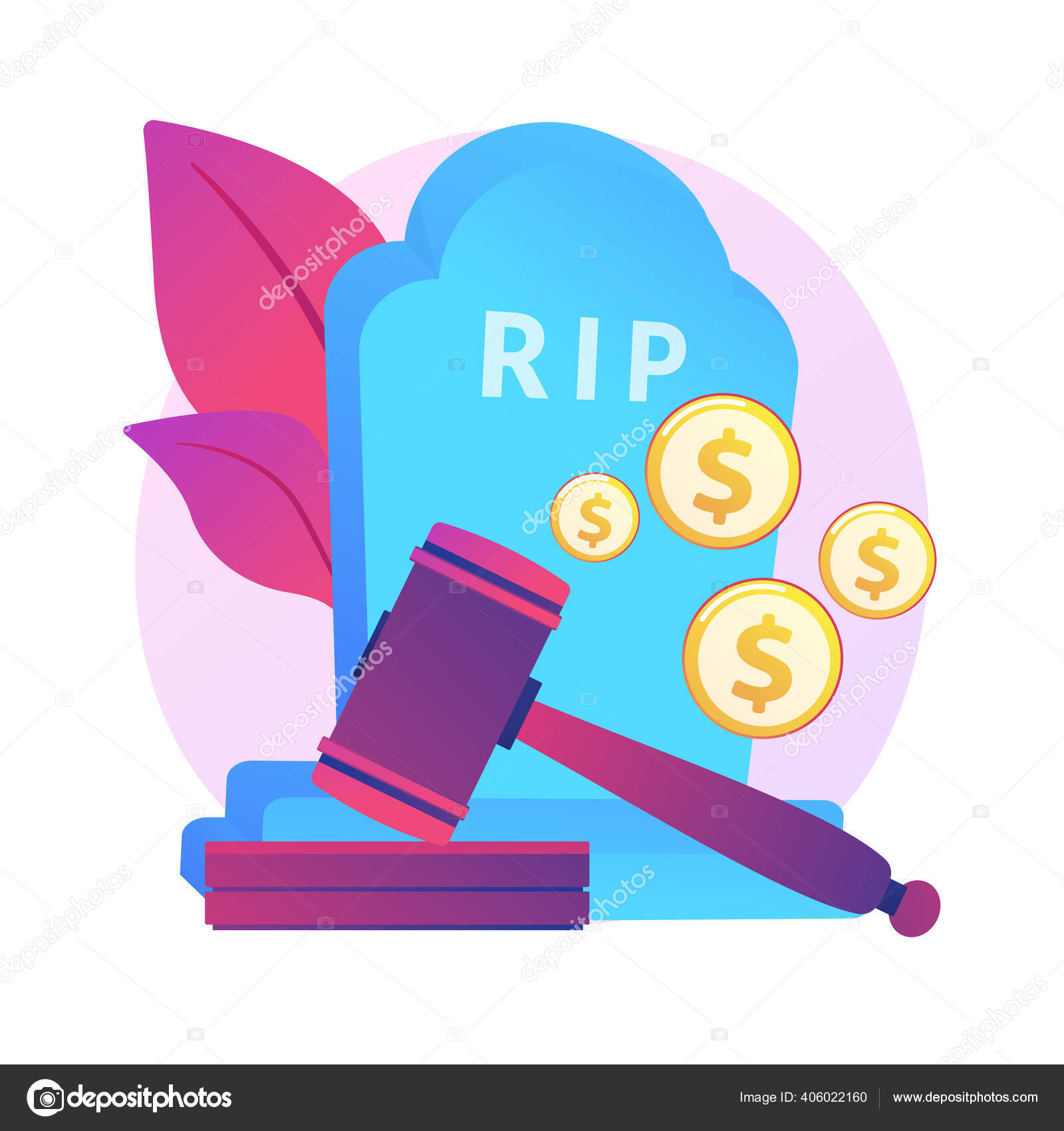 Death Grant Abstract Concept Vector Illustration Bereavement Grant ...