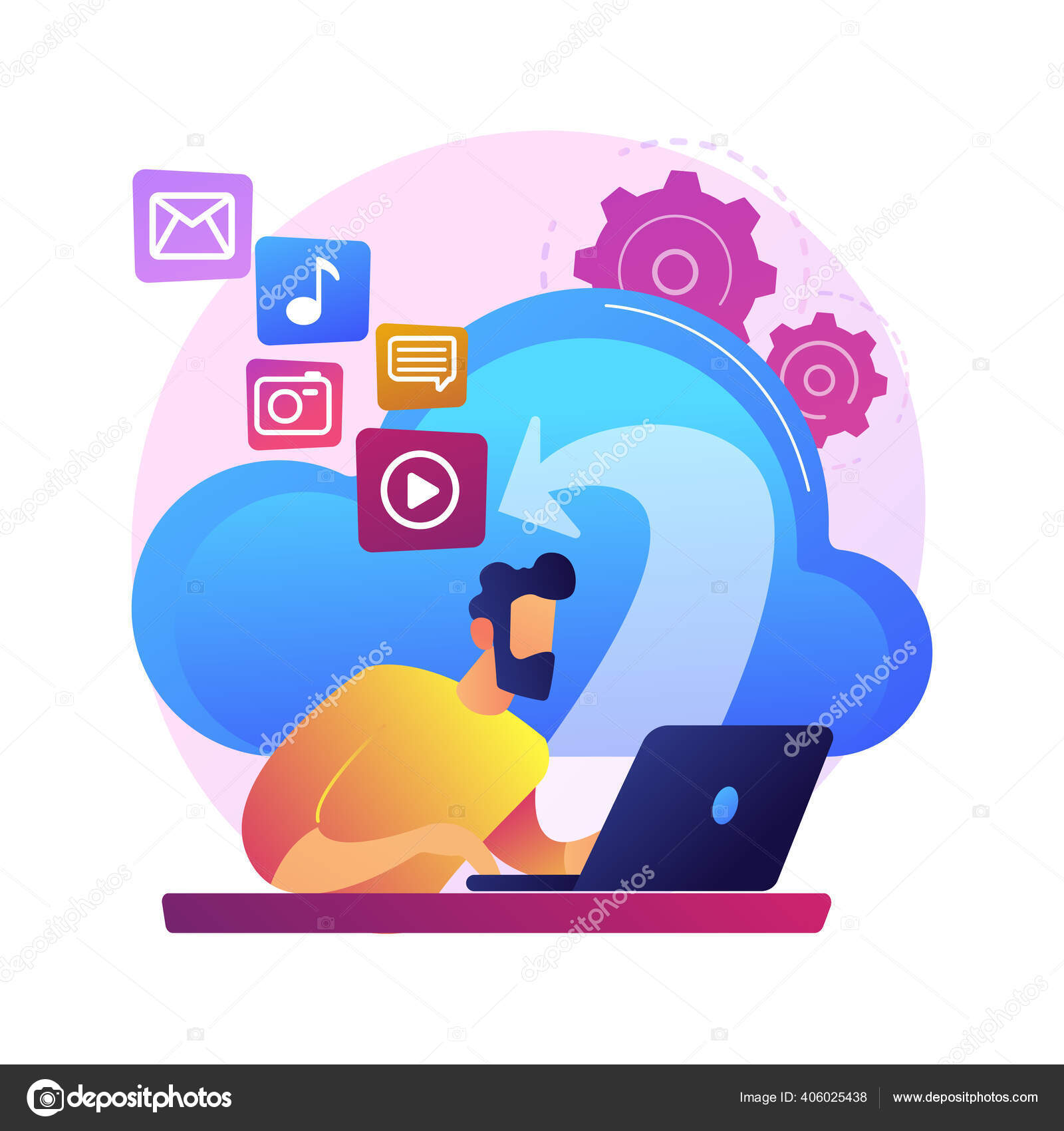Cloud Based Engine Abstract Concept Vector Illustration Infrastructure ...