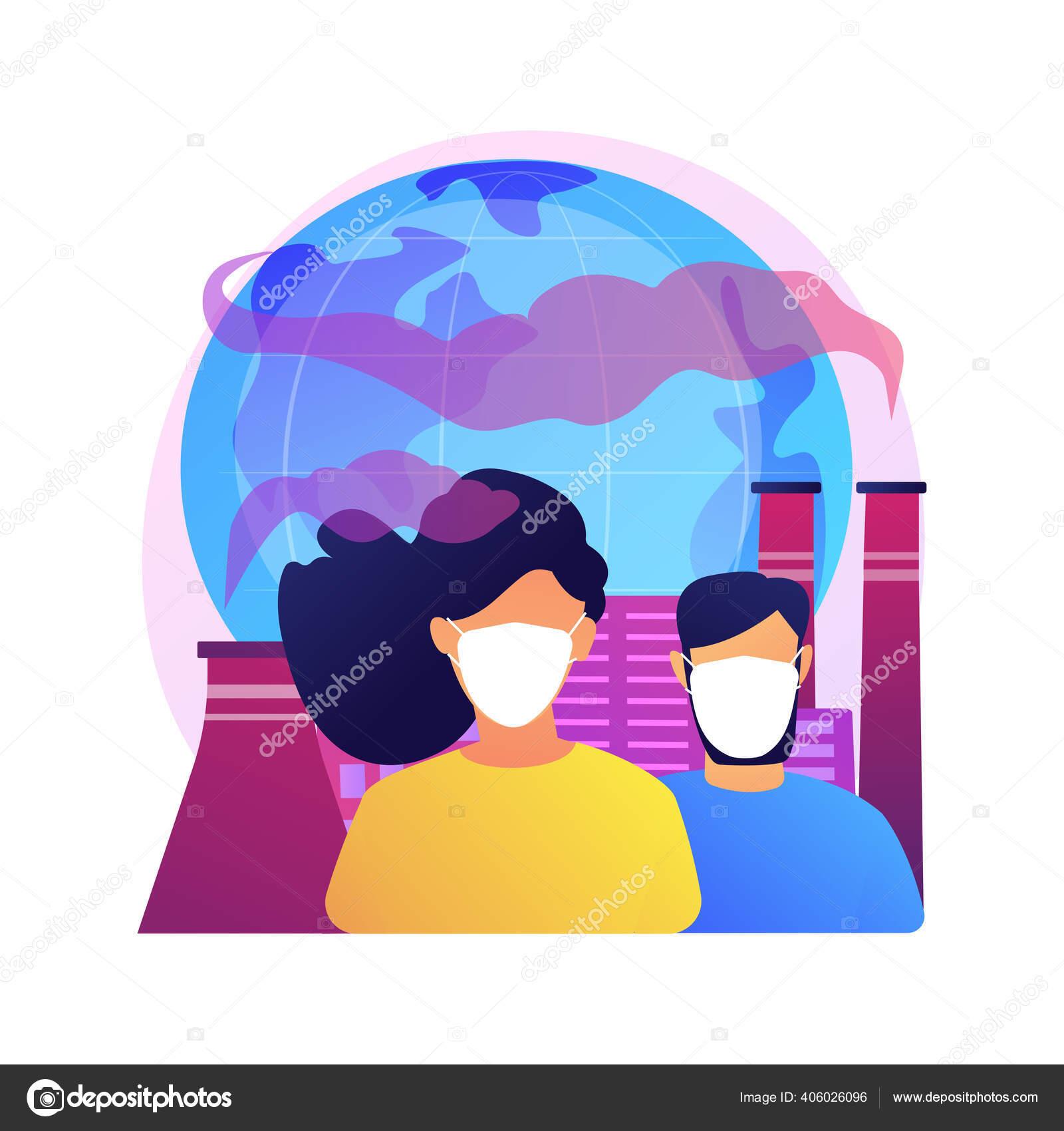 Air Pollution Abstract Concept Vector Illustration Pollution Factories ...