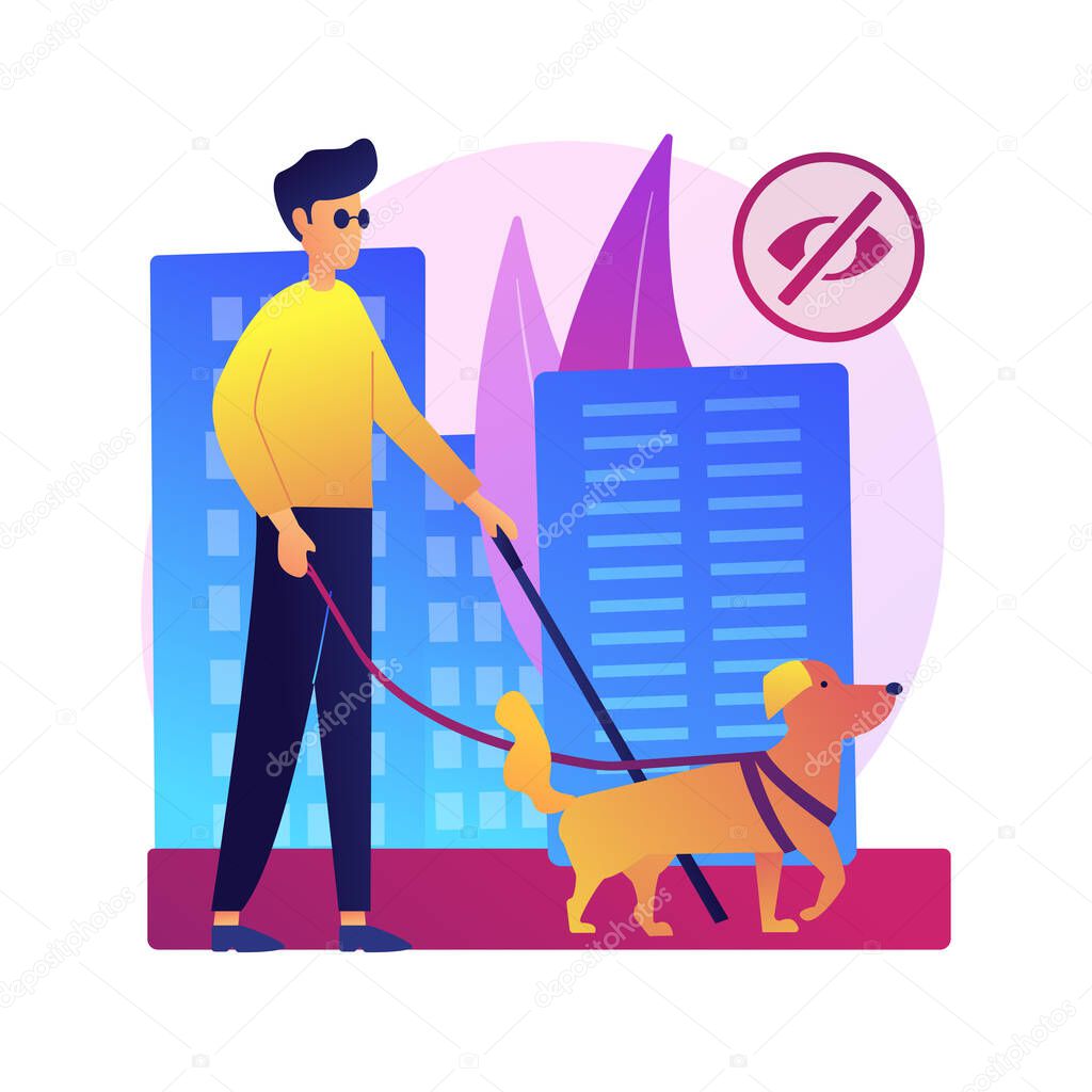 Ceguera y pérdida de visión concepto abstracto vector ilustración ...