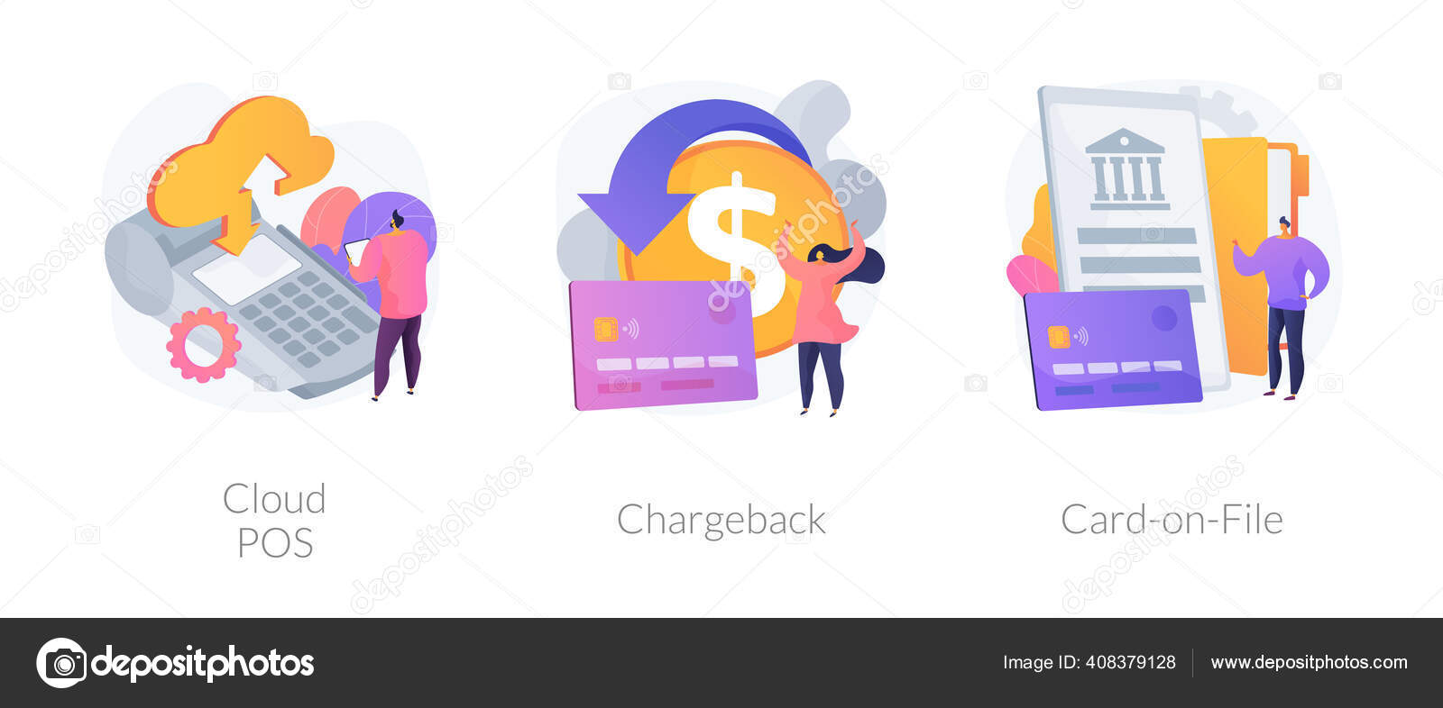 Retail Software Abstract Concept Vector Illustration Set Cloud Pos ...