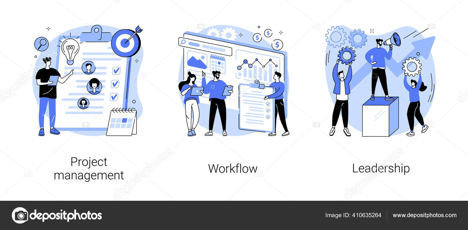 Business Management Abstract Concept Vector Illustration Set Project ...