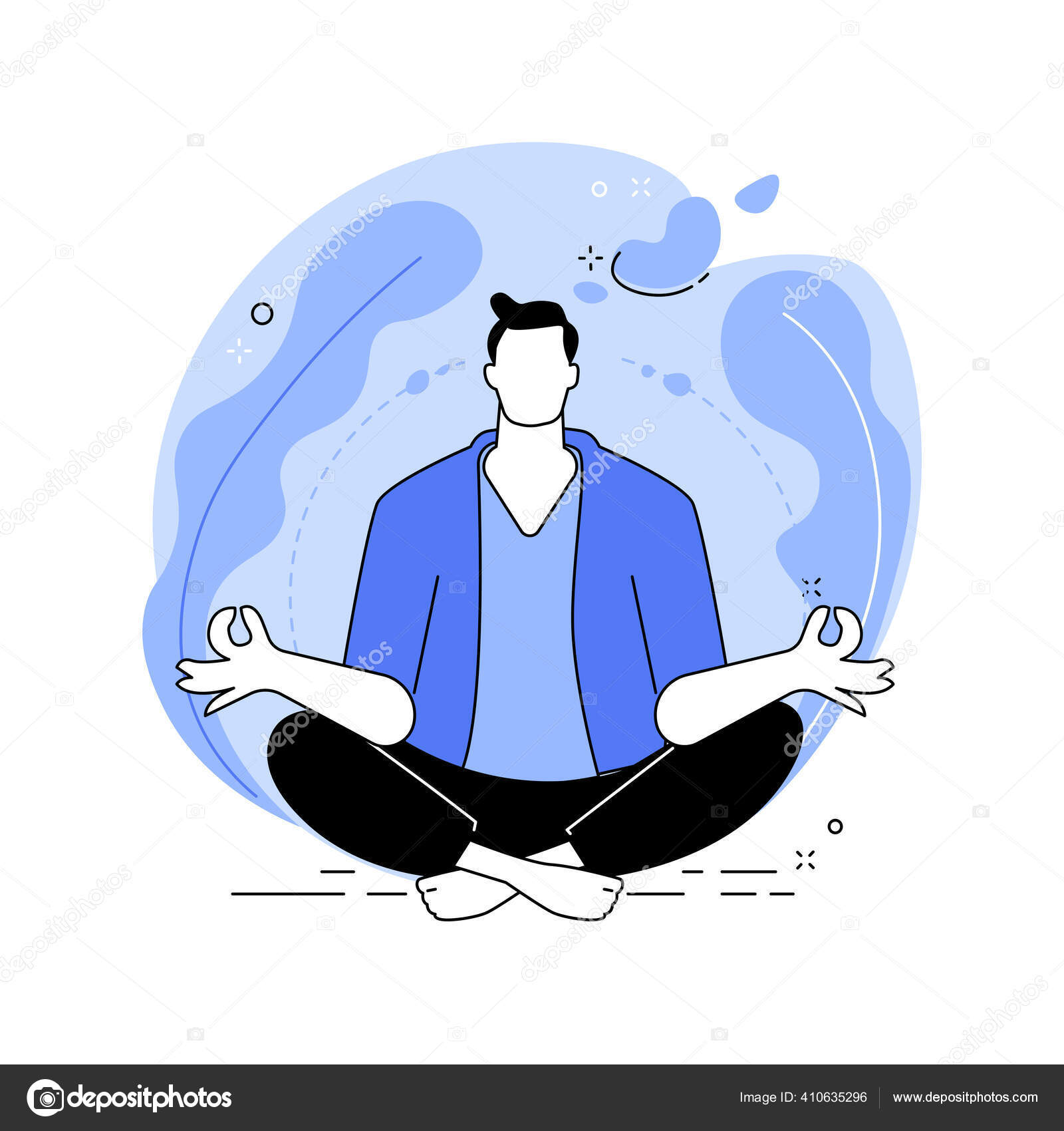 Mindfulness Concepto Abstracto Vector Ilustración Meditación Consciente ...