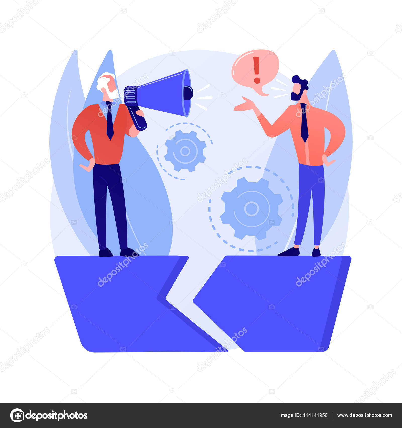 Communication gap abstract concept vector illustration. Stock Vector ...