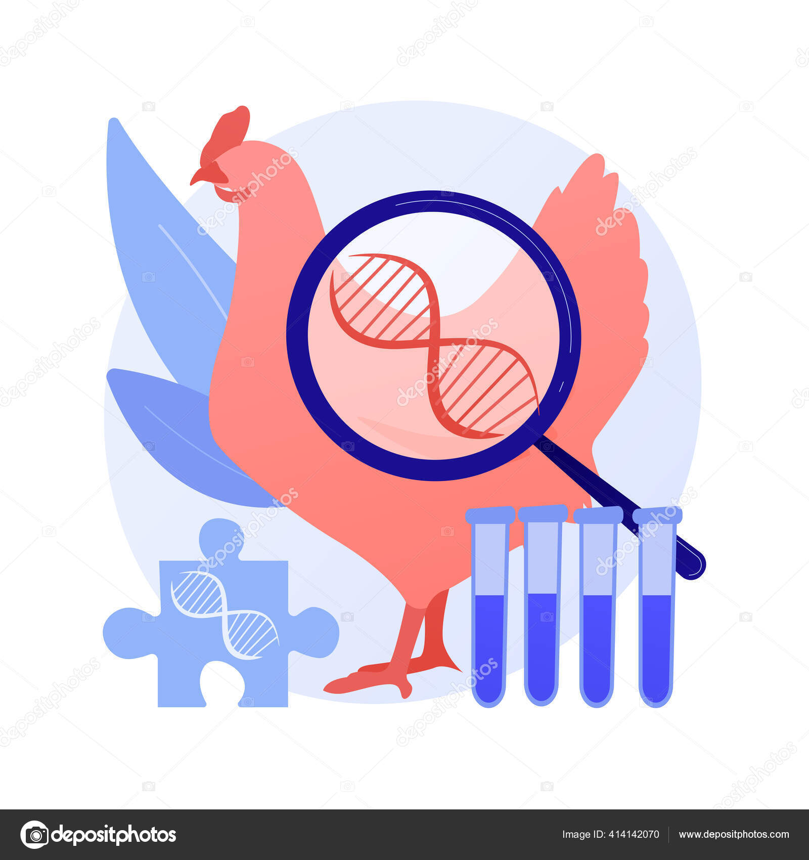 Genetically modified animals abstract concept vector illustration ...