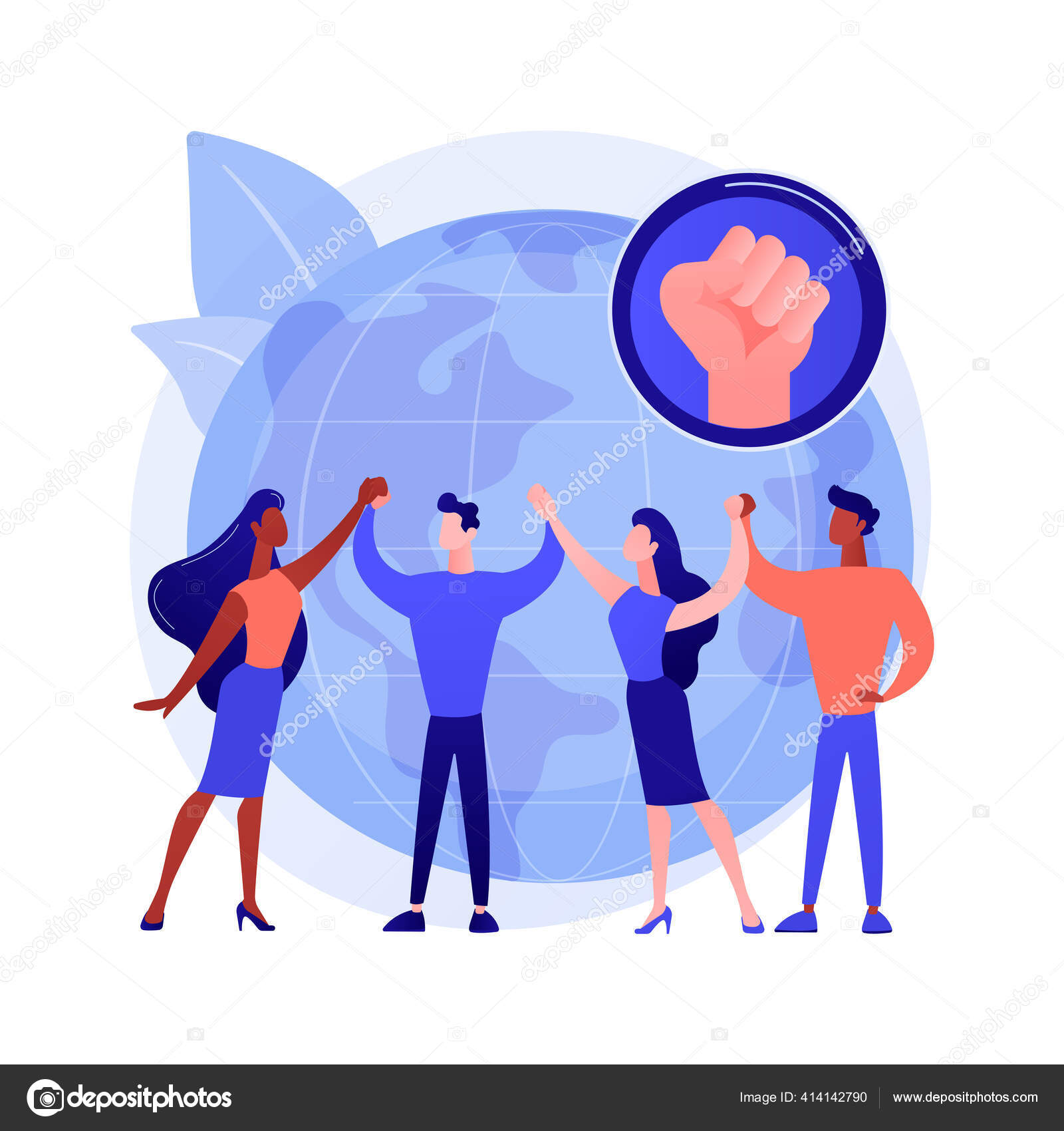 Empoderamiento juvenil concepto abstracto vector ilustración. Vector de ...