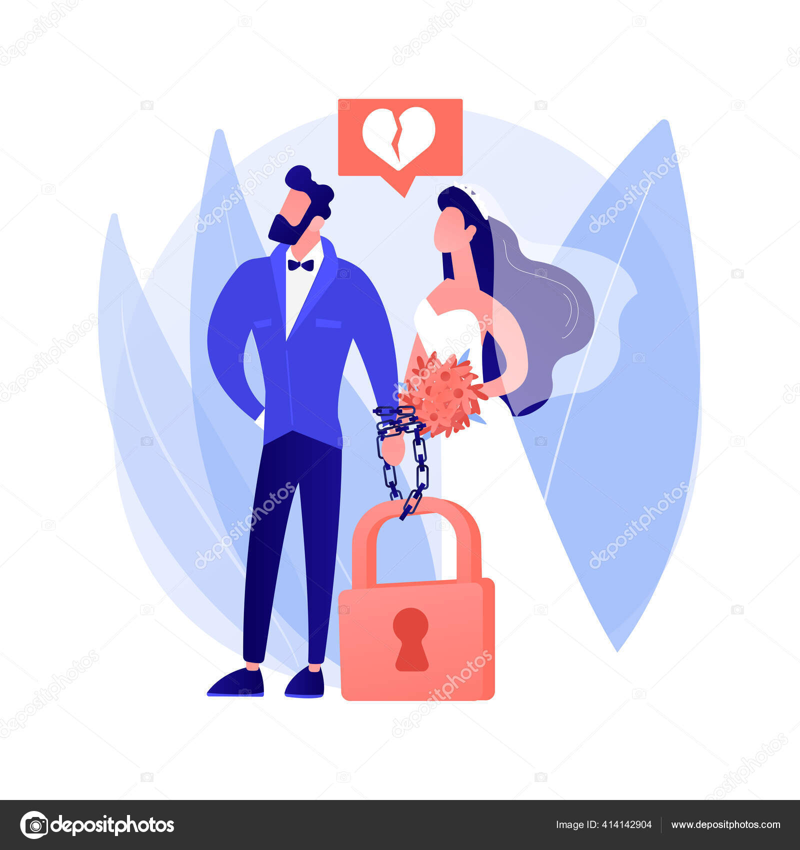 Forced marriage abstract concept vector illustration. Stock Vector ...