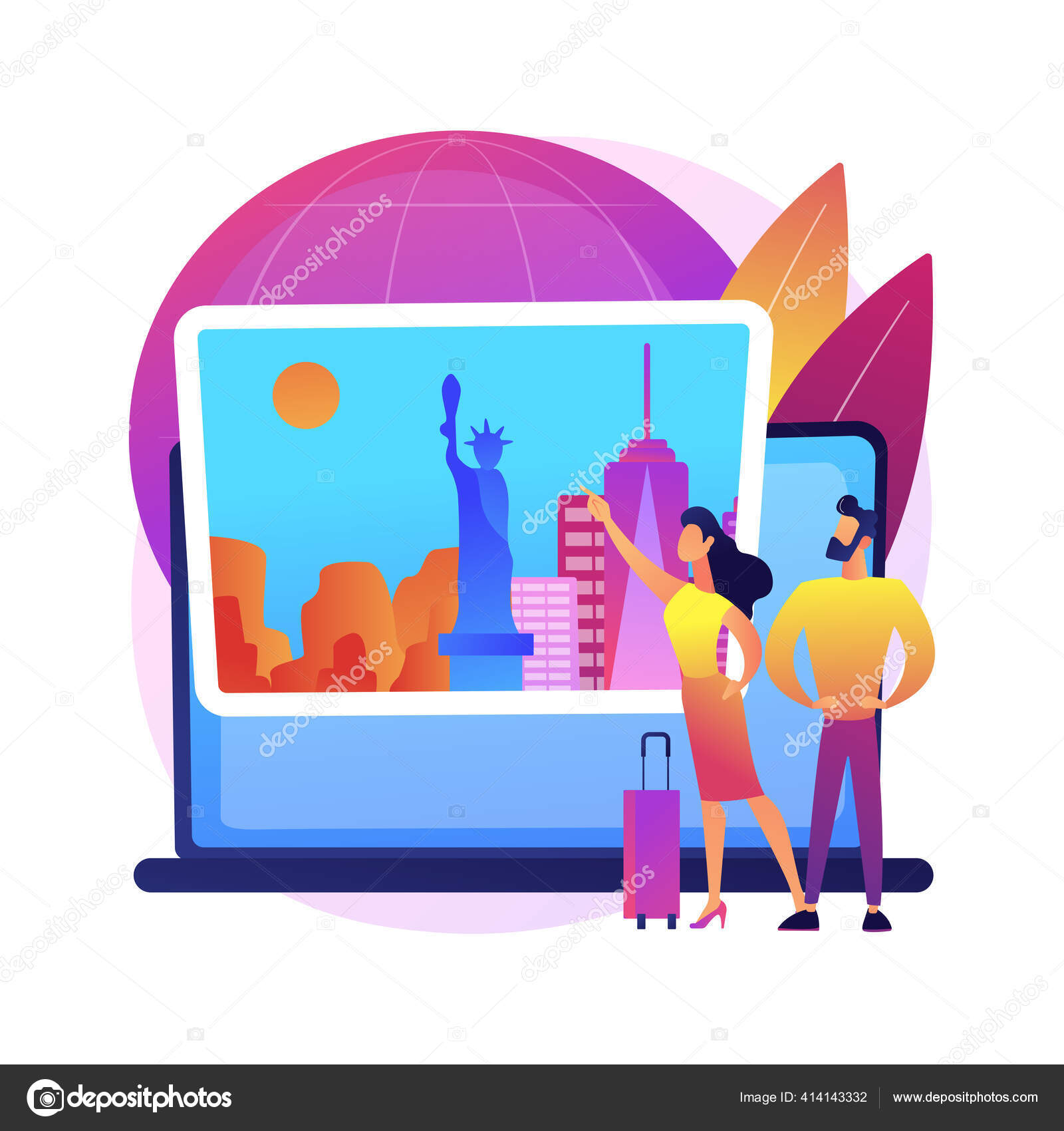 Smart tourism system abstract concept vector illustration. Stock Vector ...