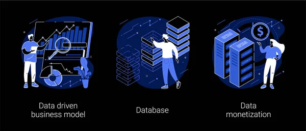 Database Security Abstract Concept Vector Illustration Set Big Data Storage Stock Vector by ...