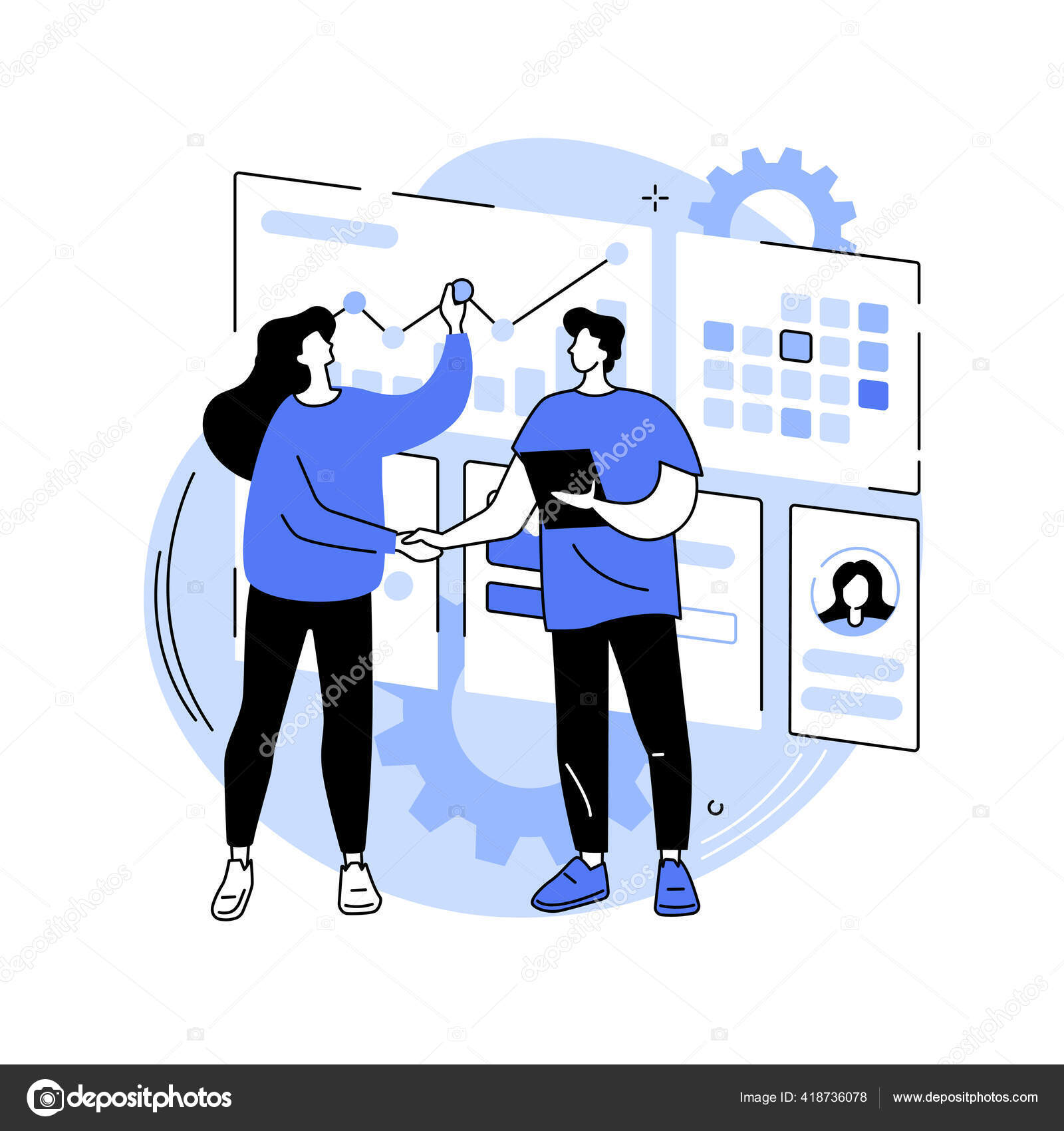 Customer relationship management abstract concept vector illustration ...