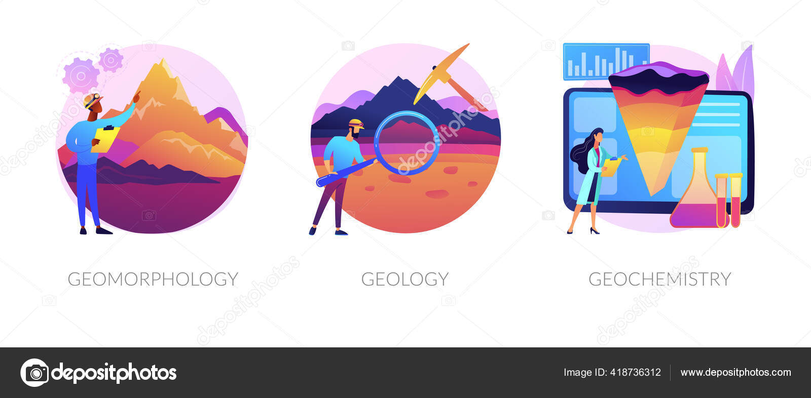 Ciencias de la Tierra abstracto concepto vector ilustraciones. Vector ...