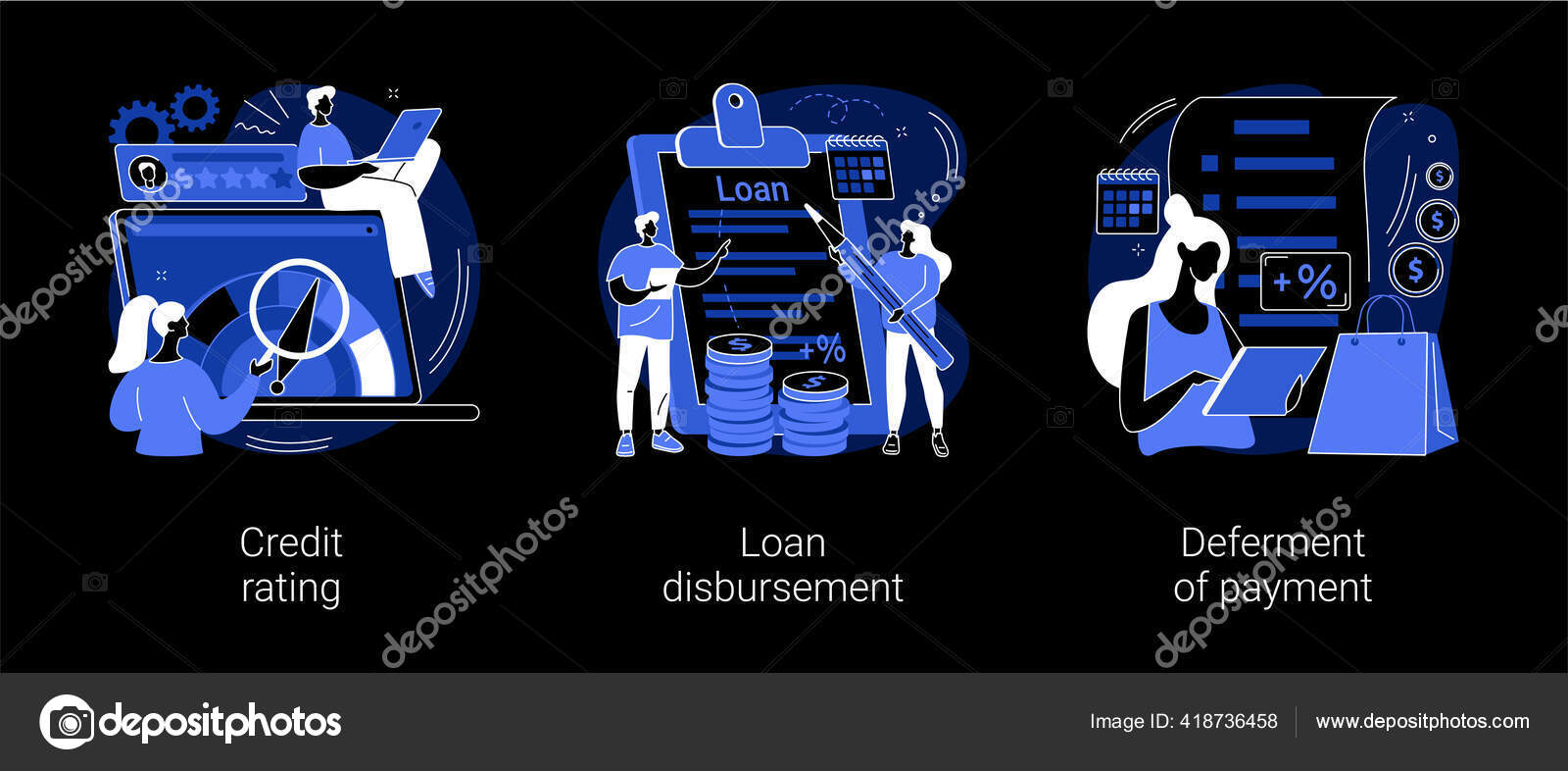 Bank service abstract concept vector illustrations. Stock Vector by ...