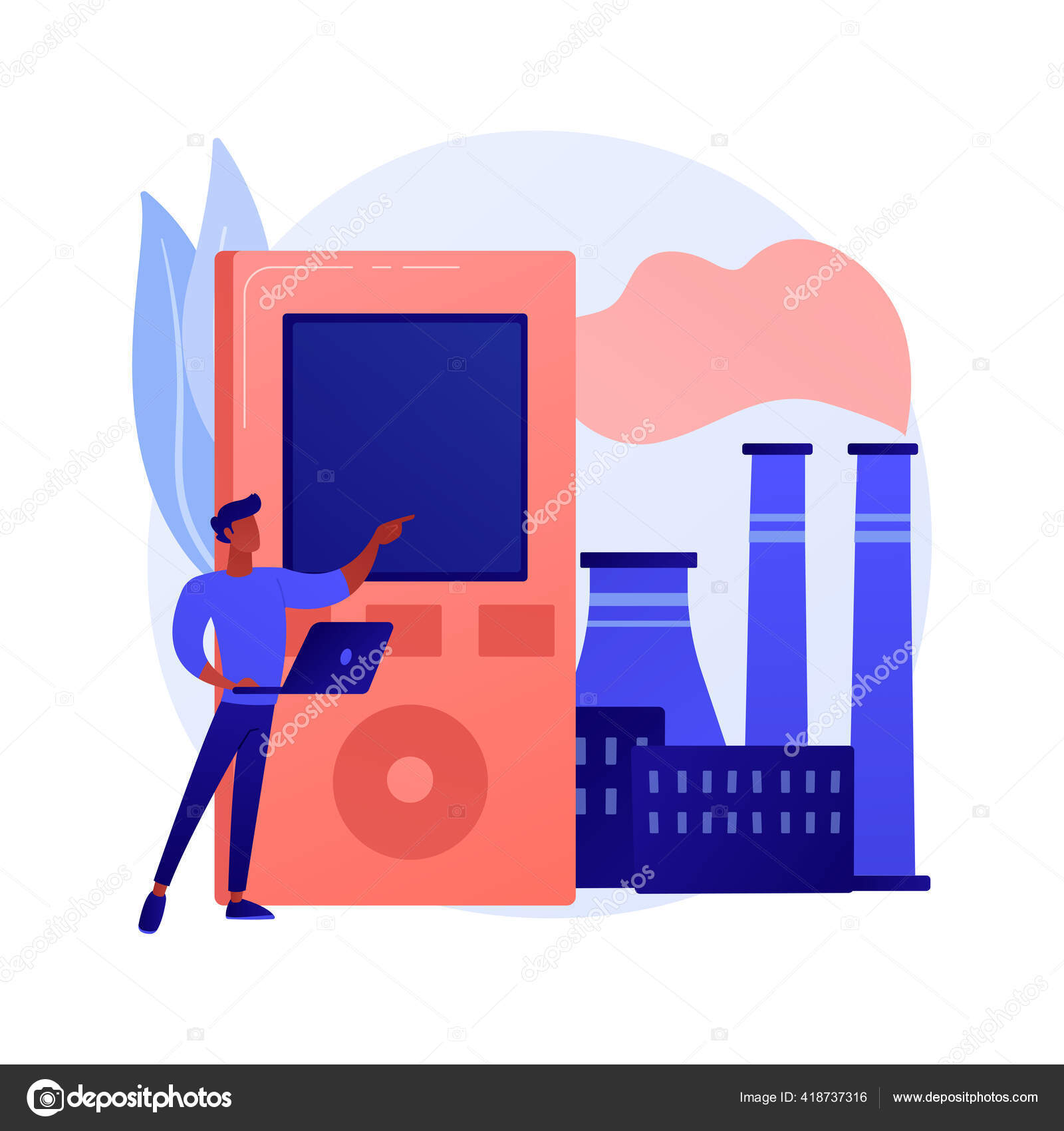 Air quality control abstract concept vector illustration. Stock Vector ...