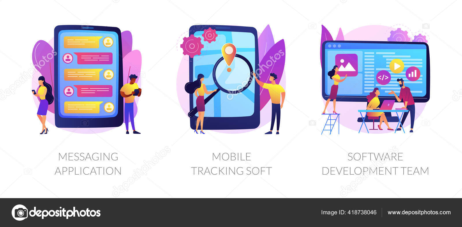 Smartphone Application Abstract Concept Vector Illustrations Stock Vector By ©visualgeneration
