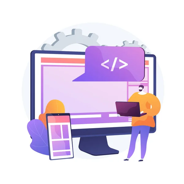 JavaScript abstract concept vector illustration. Stock Vector by ...