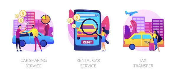 Autonomous taxi concept vector illustration. Stock Vector by ...