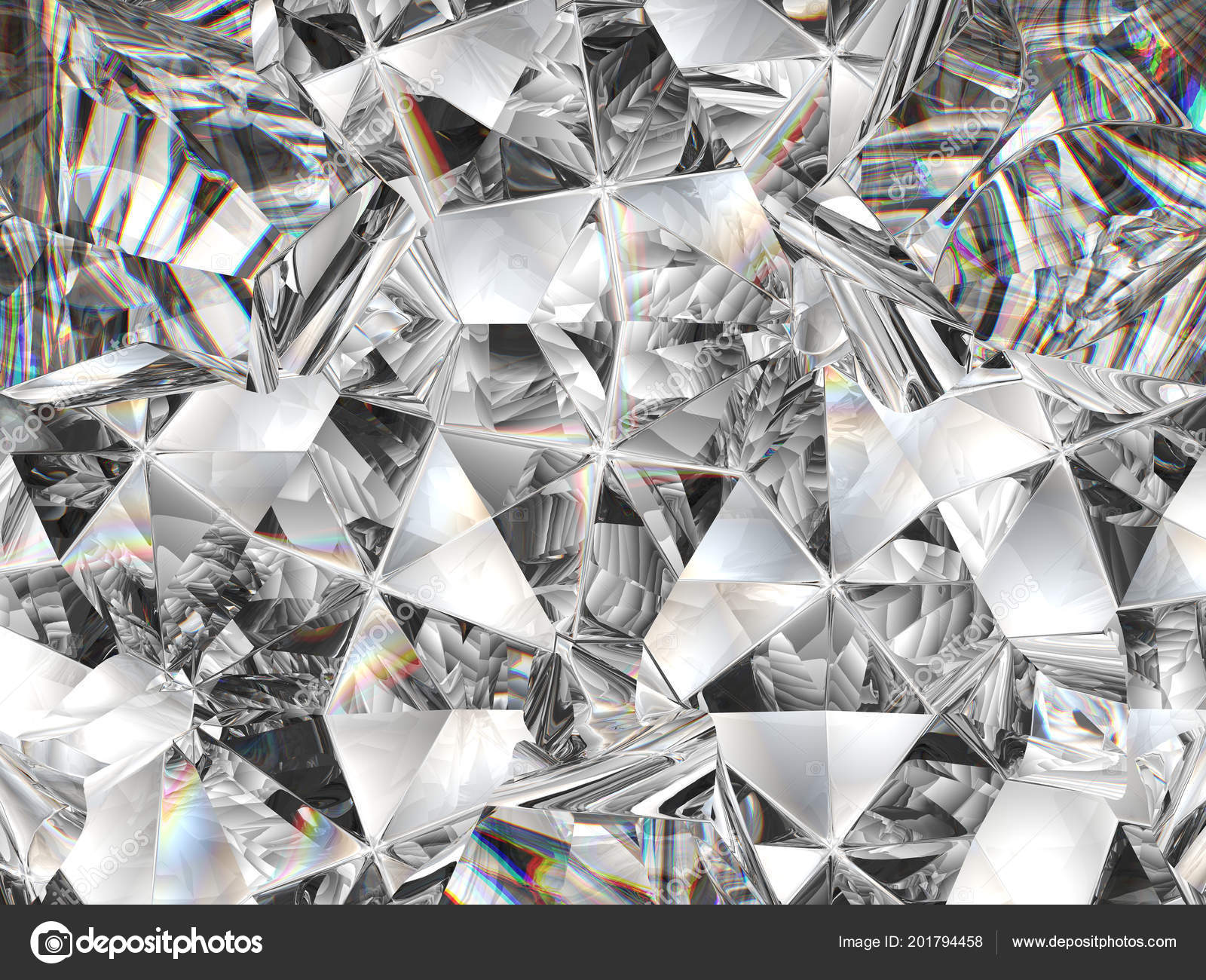 Diamond Texture Closeup Kaleidoscope Top View Gemstone Render ...