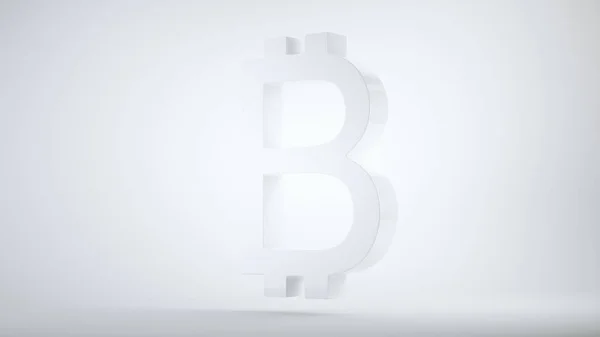Black Bitcoin Symbol Cracks Grey Background Render Animation — Stock ...