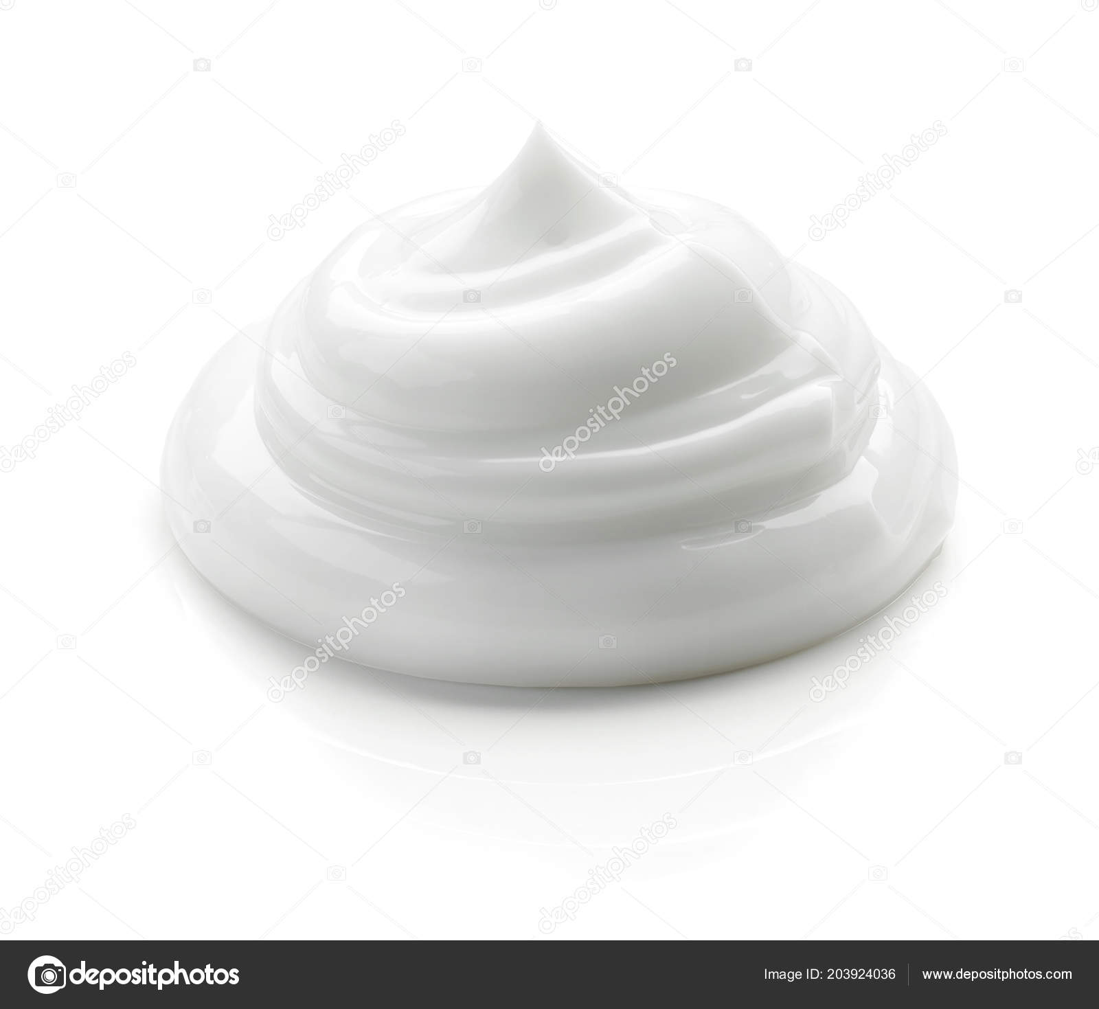 Crema Cosmética Blanca Aislada Sobre Fondo Blanco: fotografía de stock ...