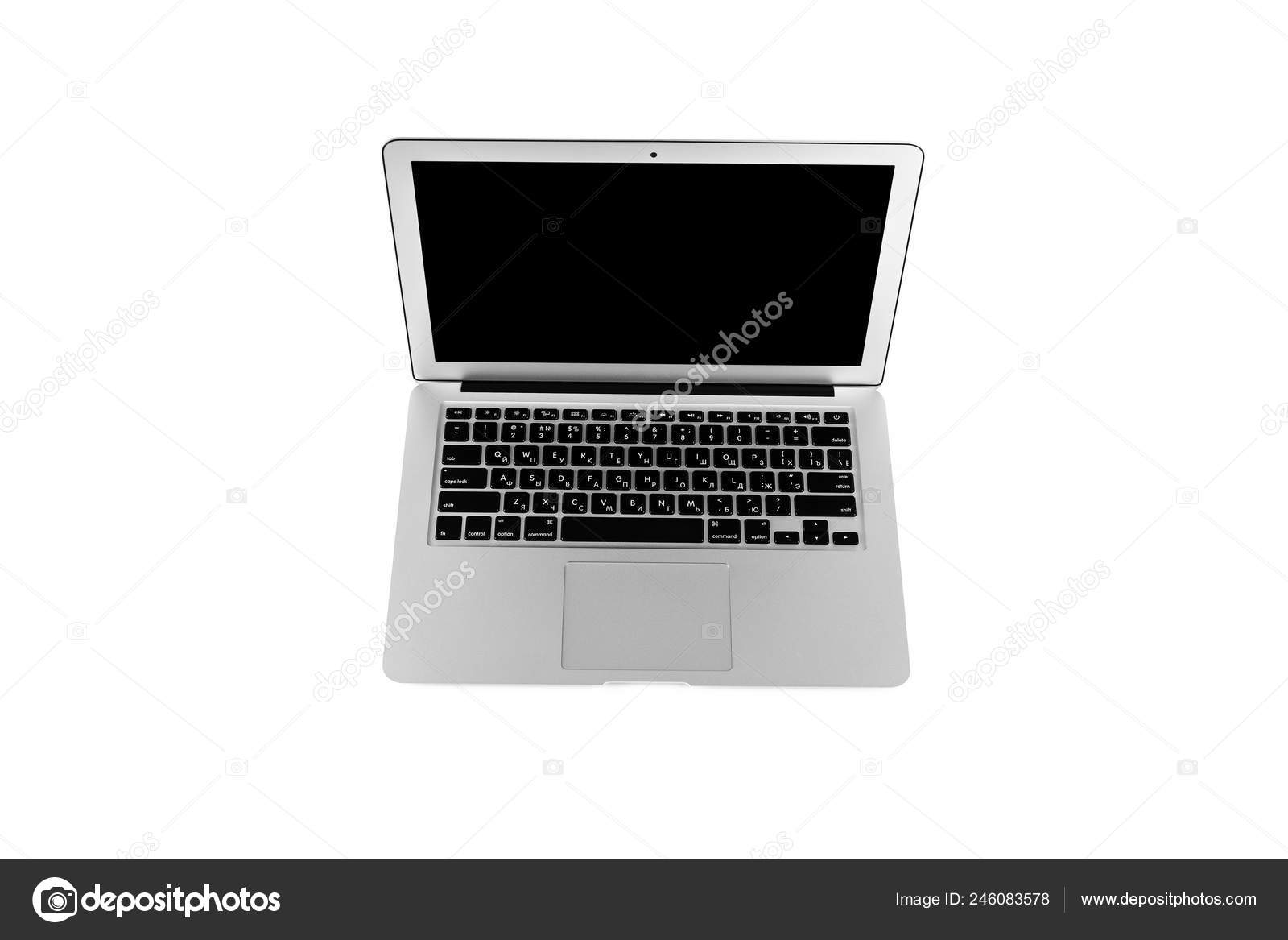 Modern Laptop Computer Isolated White Background — Stock Photo ...