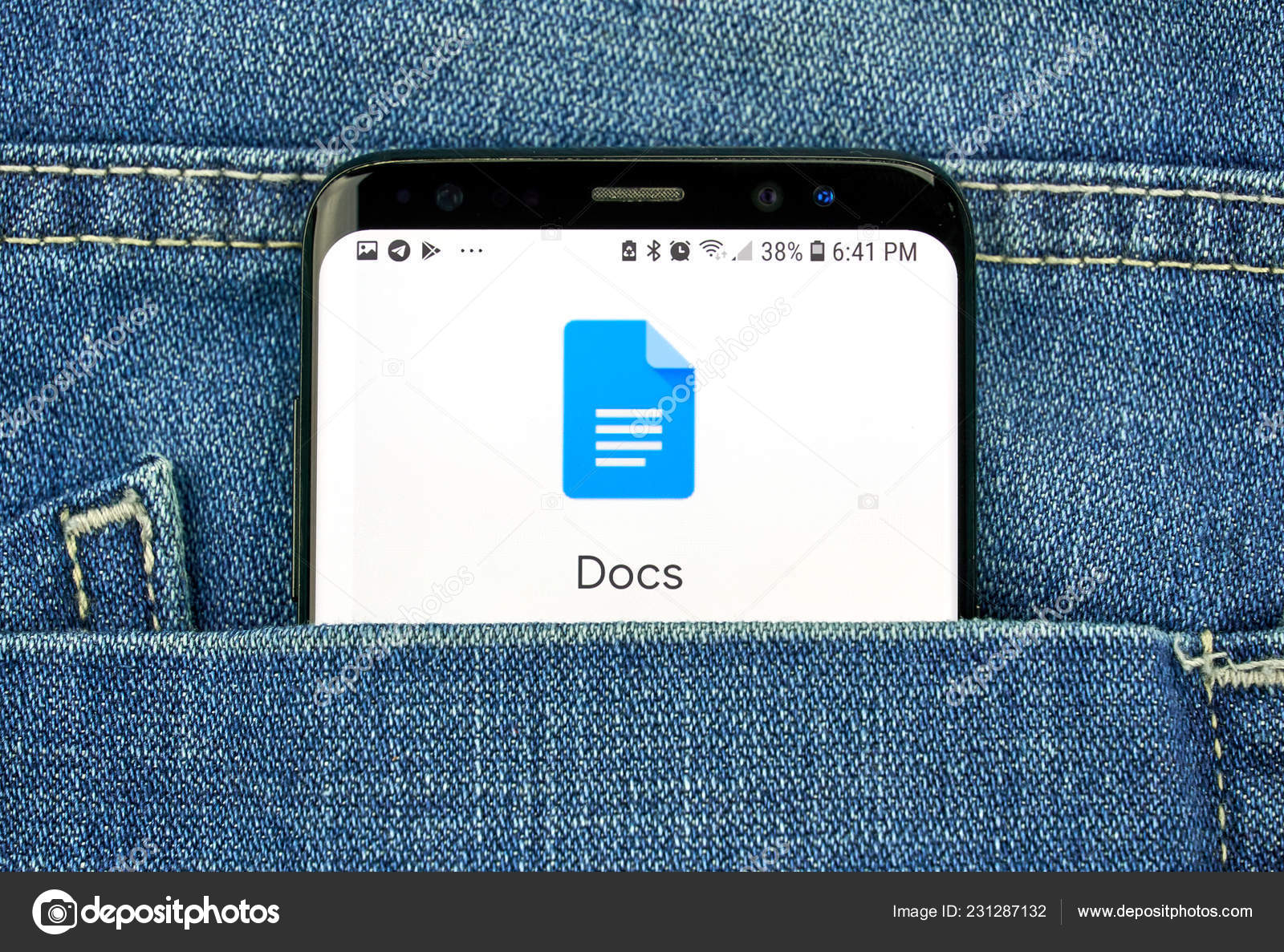 Montreal Canada October 2018 Google Docs App Screen Pocket Blue — Stock ...