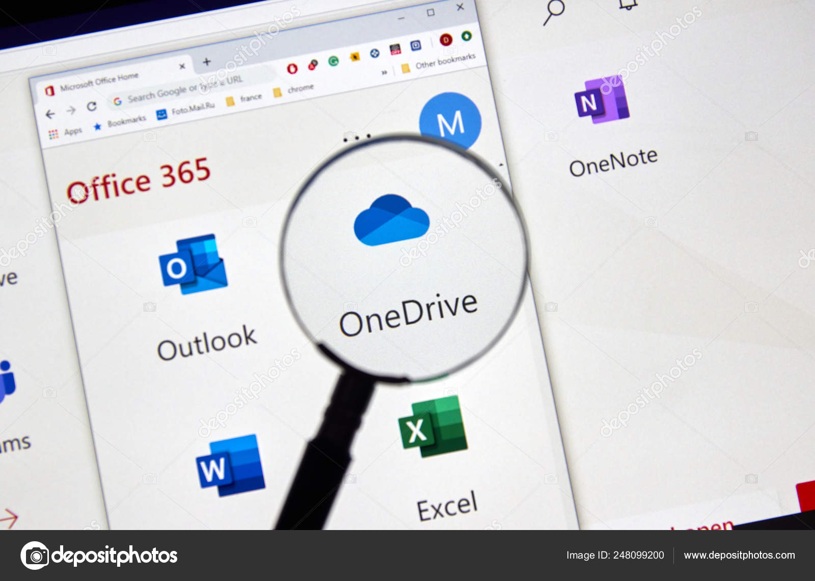 Icono de MIcrosoft One Drive — Foto editorial de stock #248099200 ©dennizn