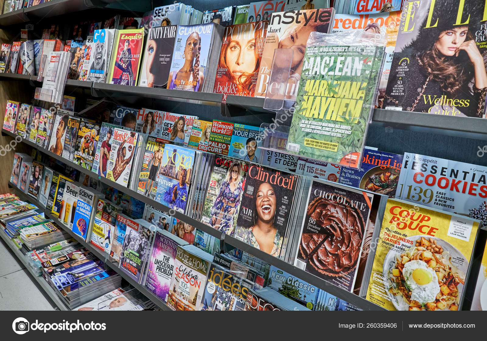 A stack of popular magazines — Stock Editorial Photo © dennizn #260359406