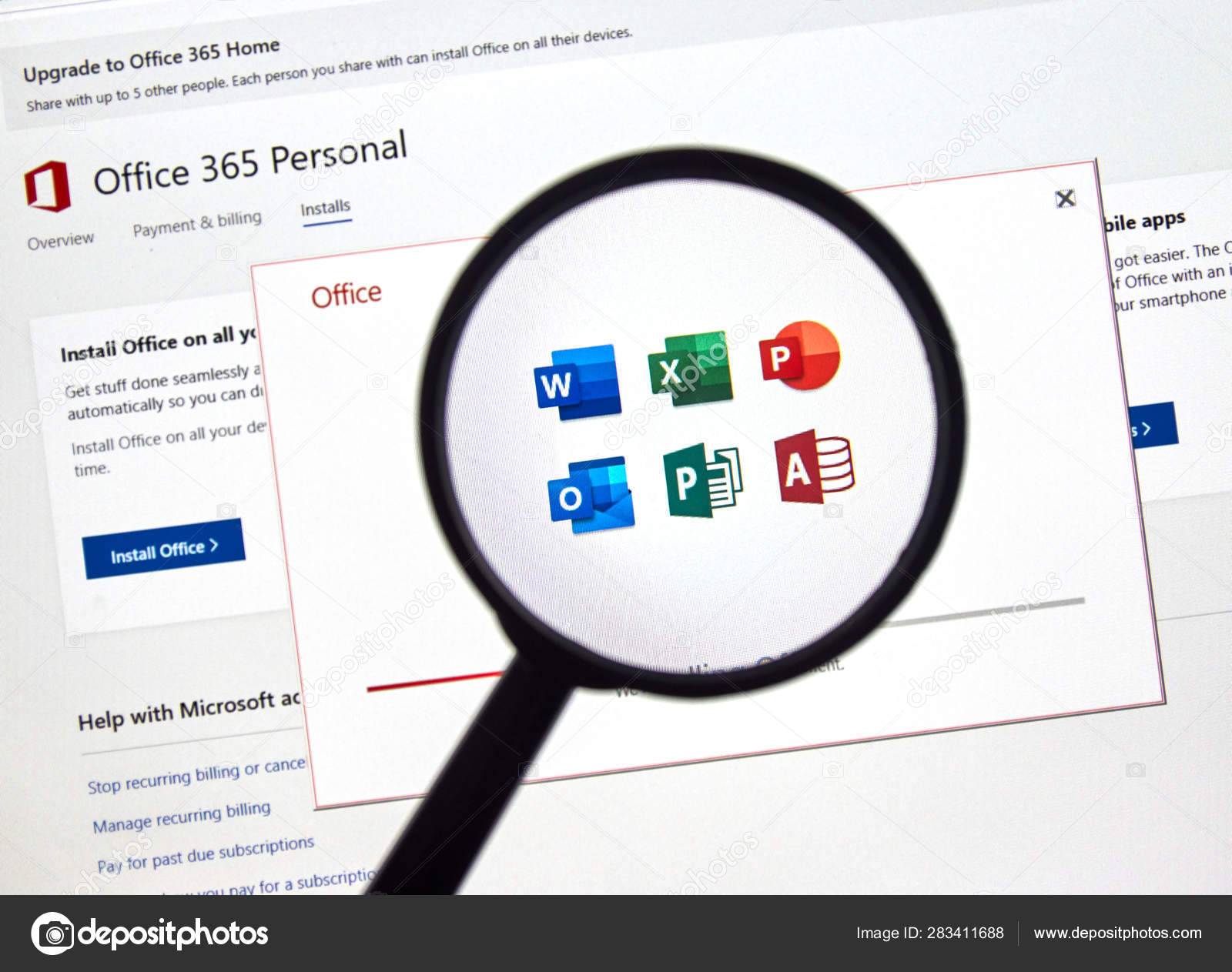 Microsoft office 365 software — Stock Editorial Photo © dennizn #283411688