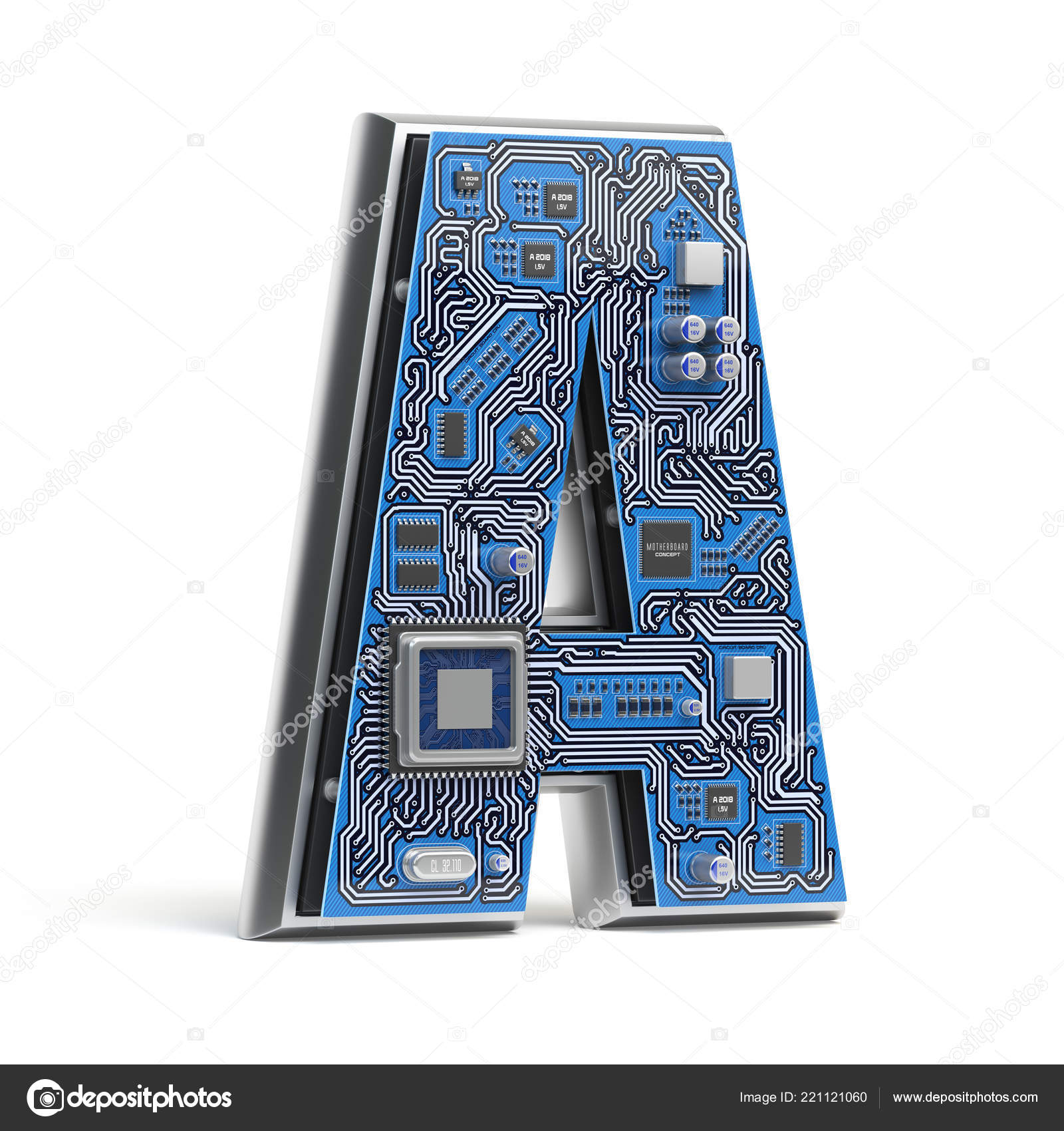 Circuit Board Alphabet
