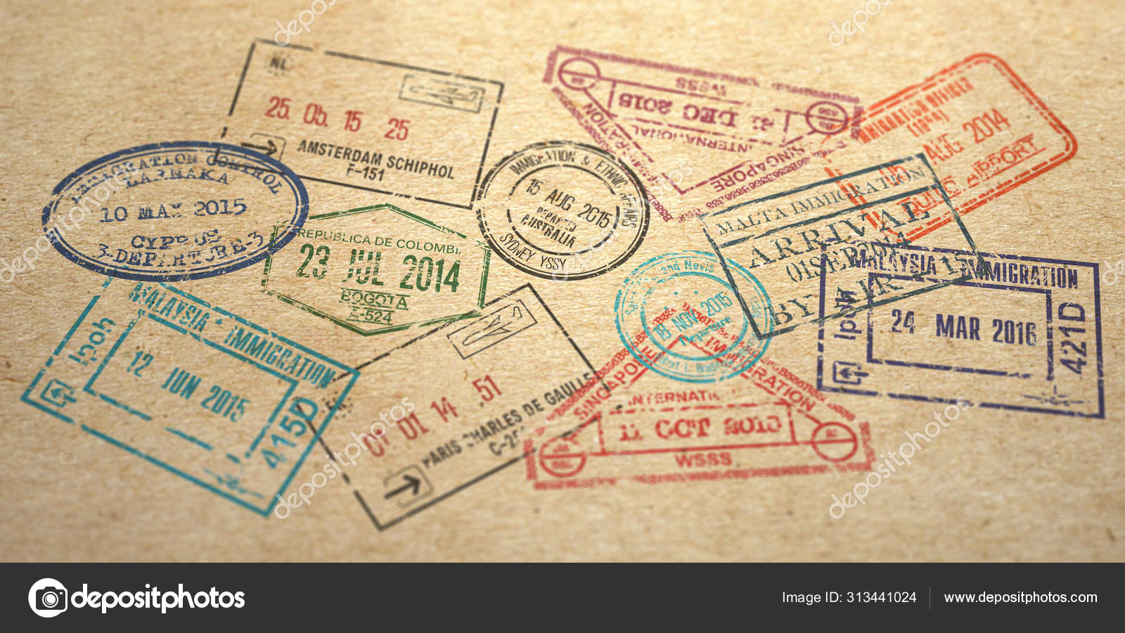 Passport Stamps Crafting