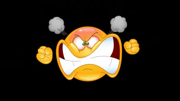 Angry Face Emoticon With Steam