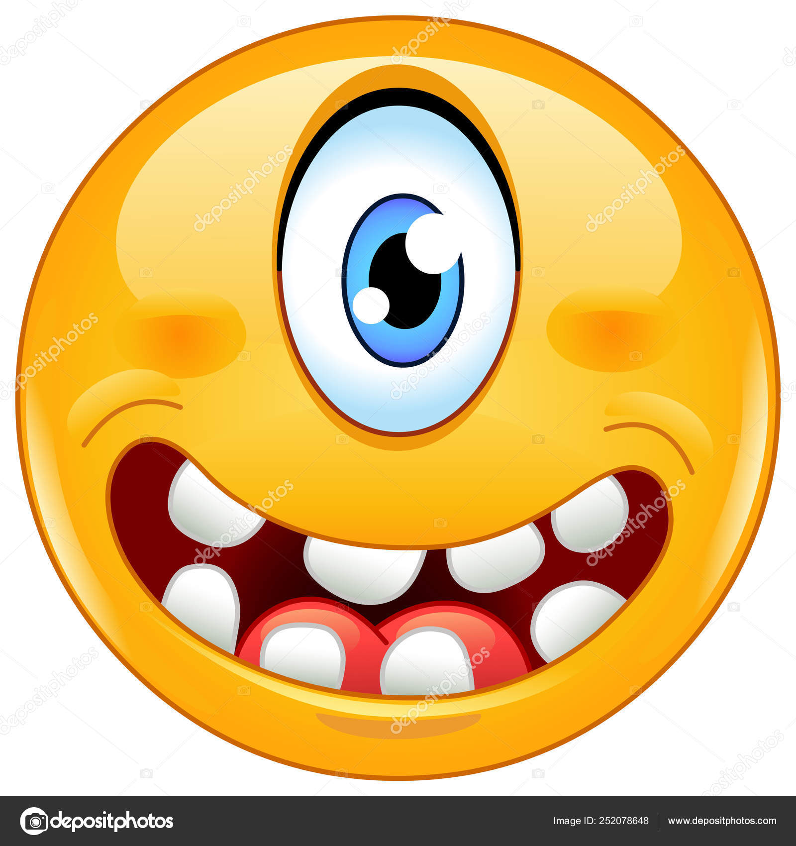 Ciclope emoticon vetor(es) de stock de ©yayayoyo 252078648