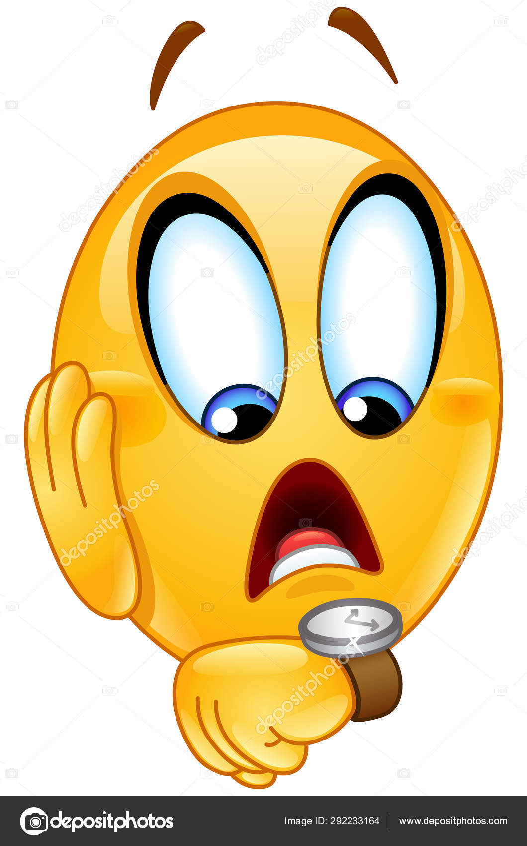 Поздний смайлик с часами Стоковый вектор ©yayayoyo 292233164