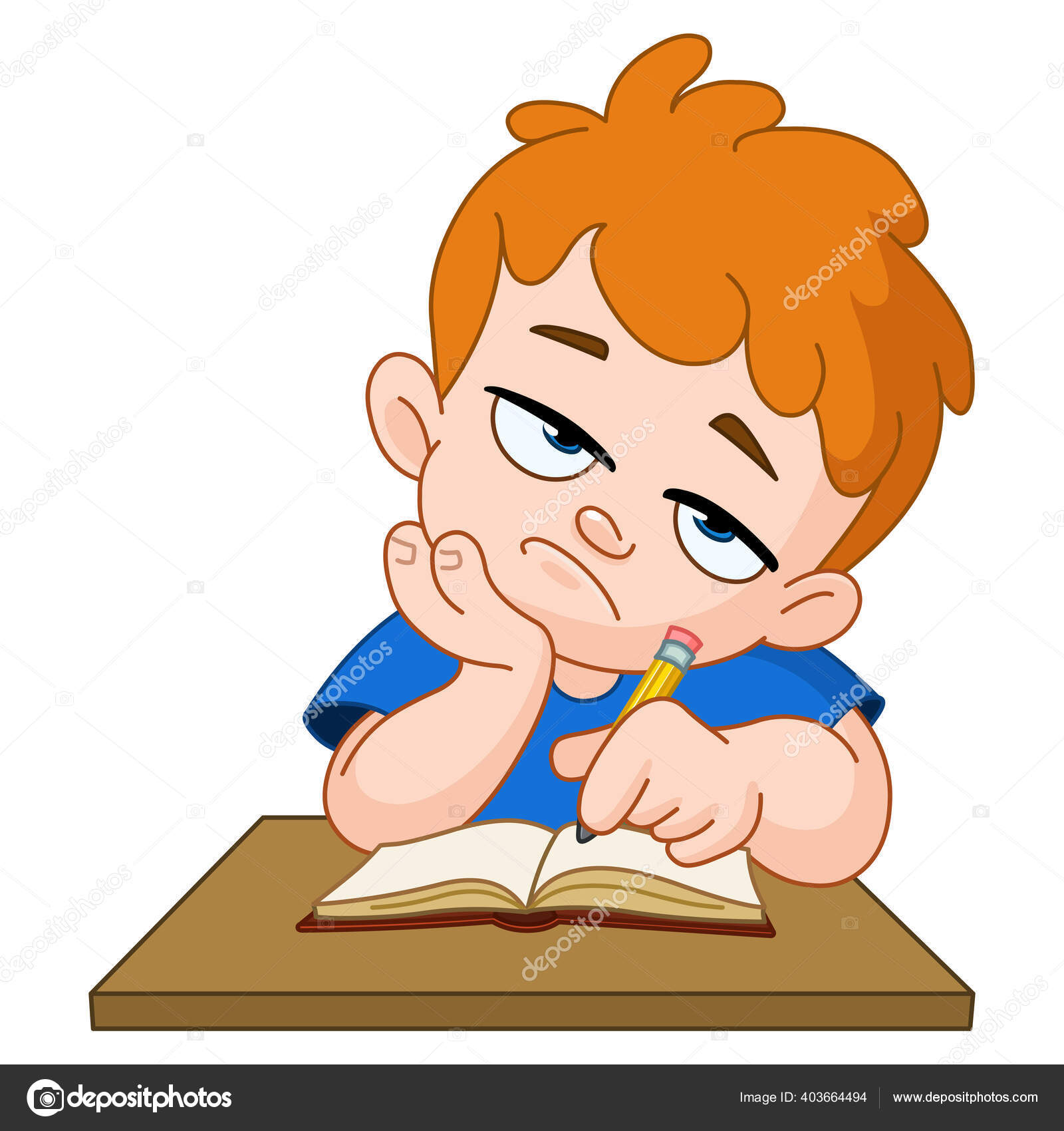 Frustrated Student Cartoon