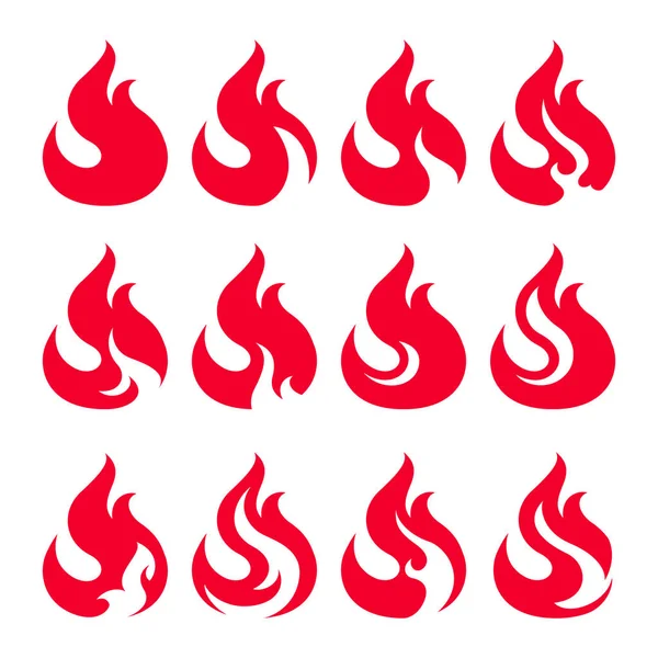 Fire flames redish, set icons Stock Vector Image by ©ecelop #22488689