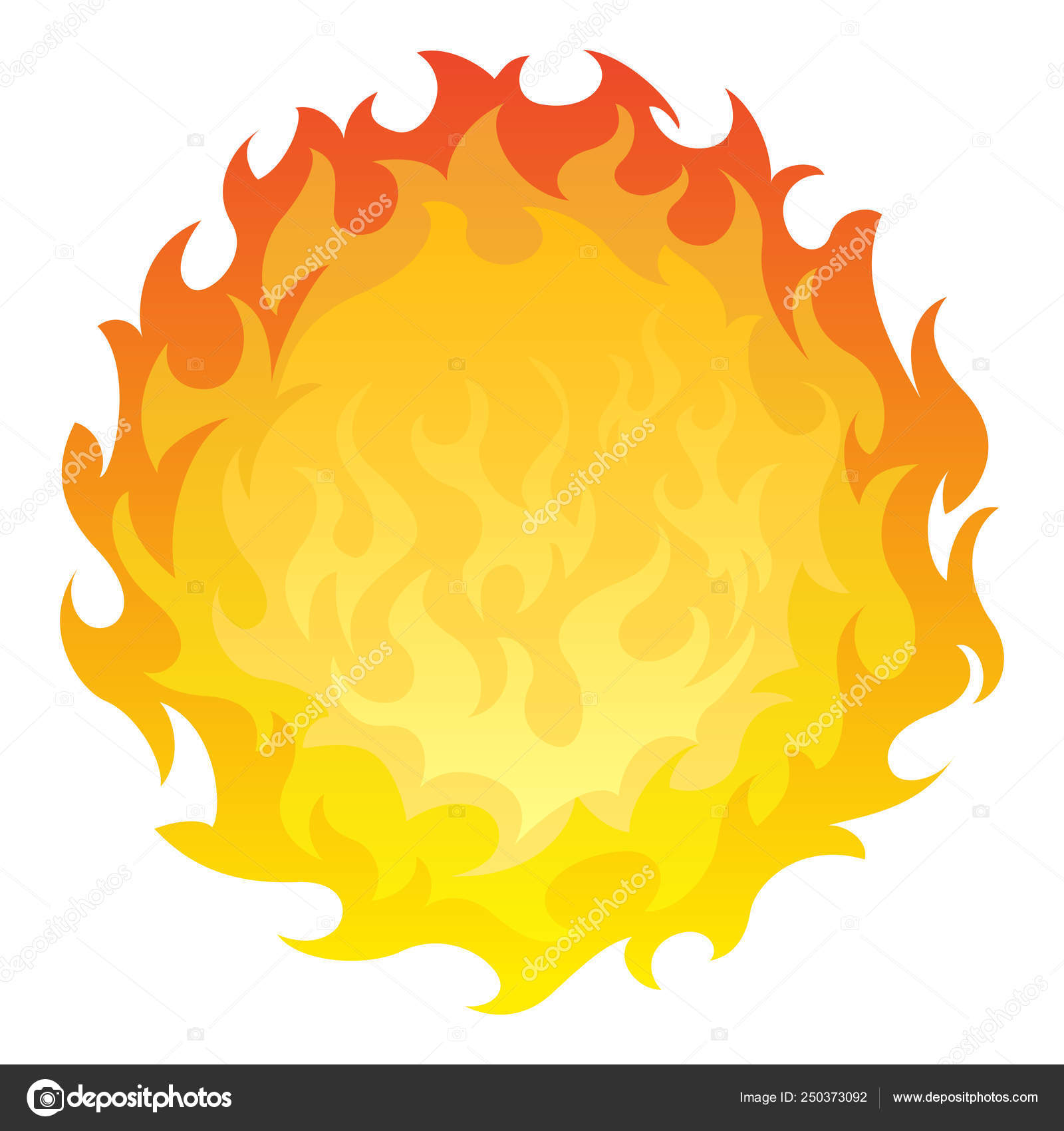 Round fireball. Design element Stock Vector Image by ©Zybr78 #250373092