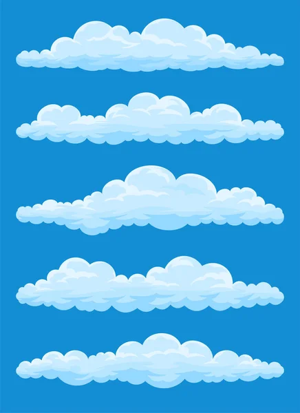Set of cartoon clouds Stock Vector by ©Zybr78 255170132