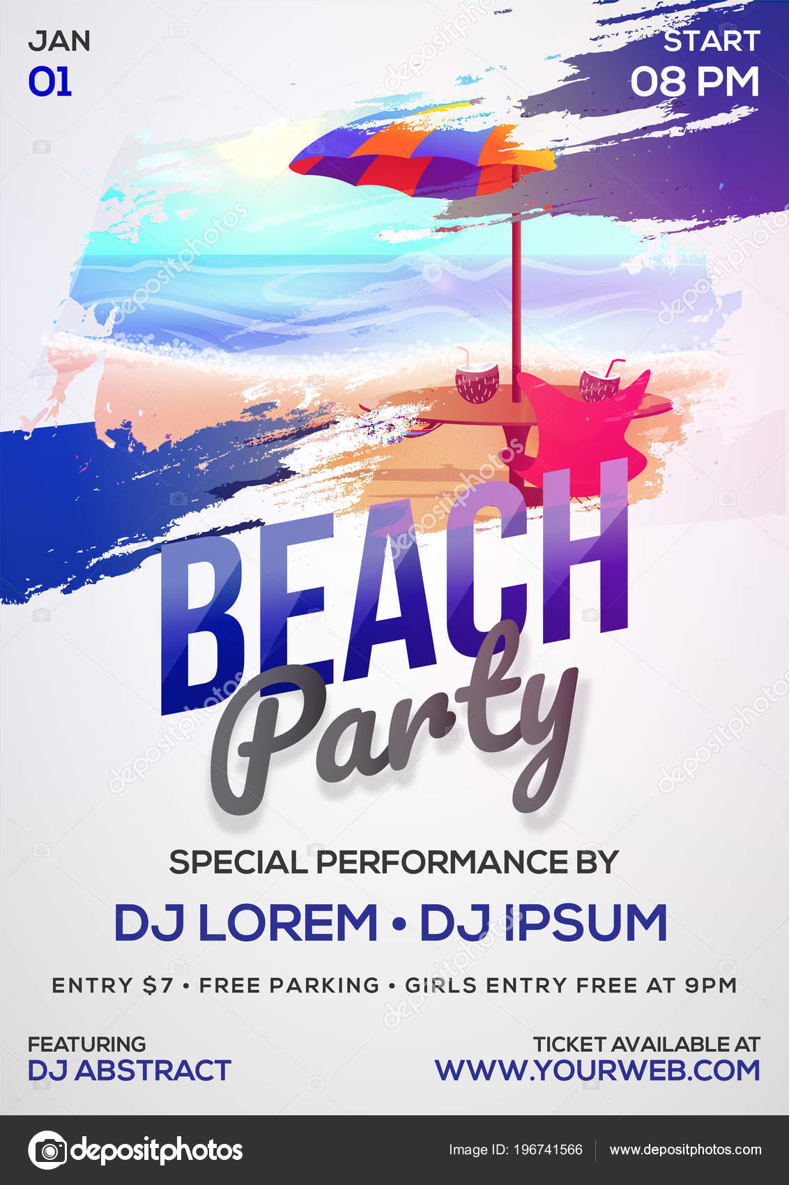 Beach Party Poster Designs