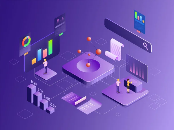 3D illustration of miniature business people or analyst, analysi Stock Vector by ©alliesinteract ...