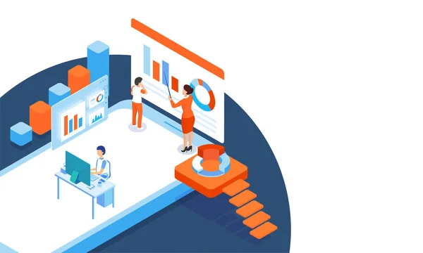 3D illustration of miniature business people or analyst, analysi Stock Vector by ©alliesinteract ...