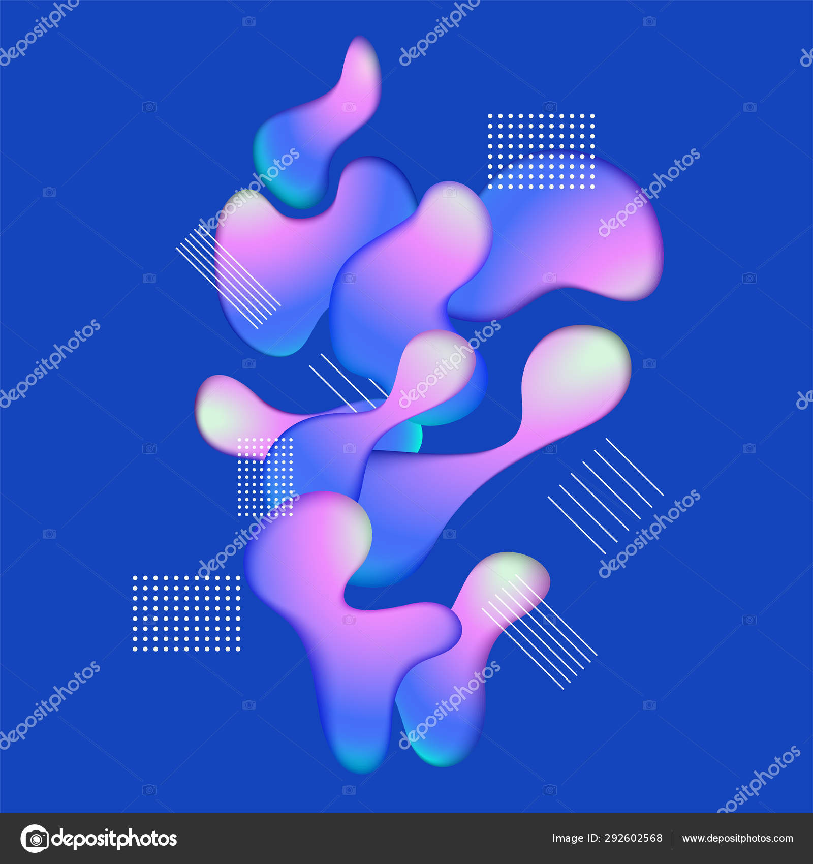 Gradient shape composition wavy geometric Abstract background. Stock ...